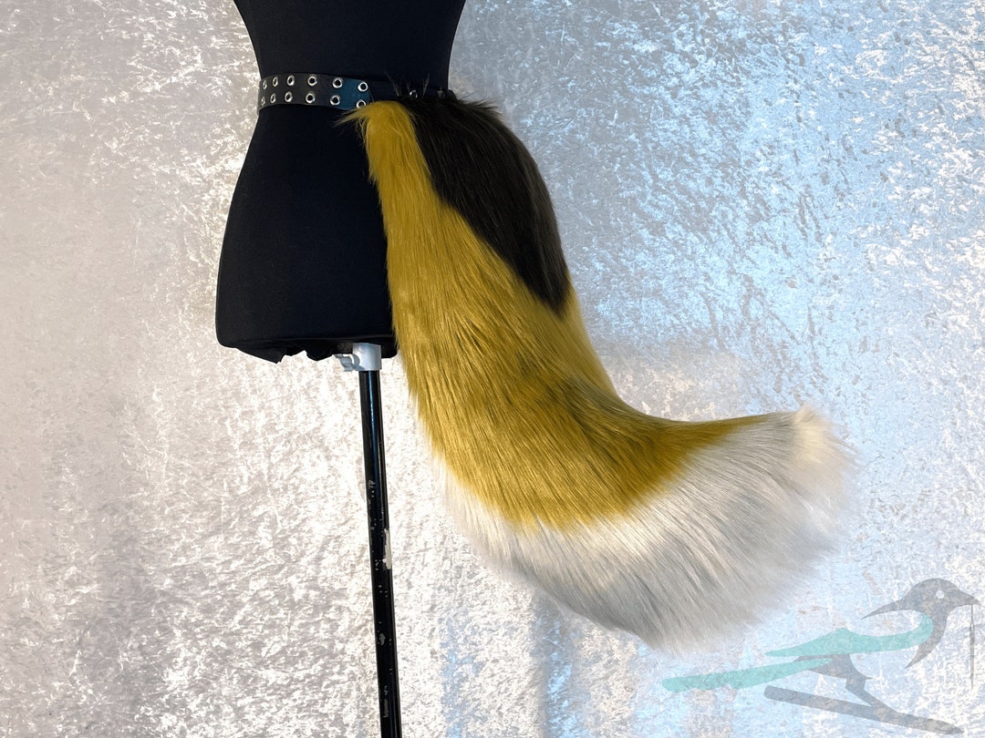 Small Tri-color Canine Tail - Etsy
