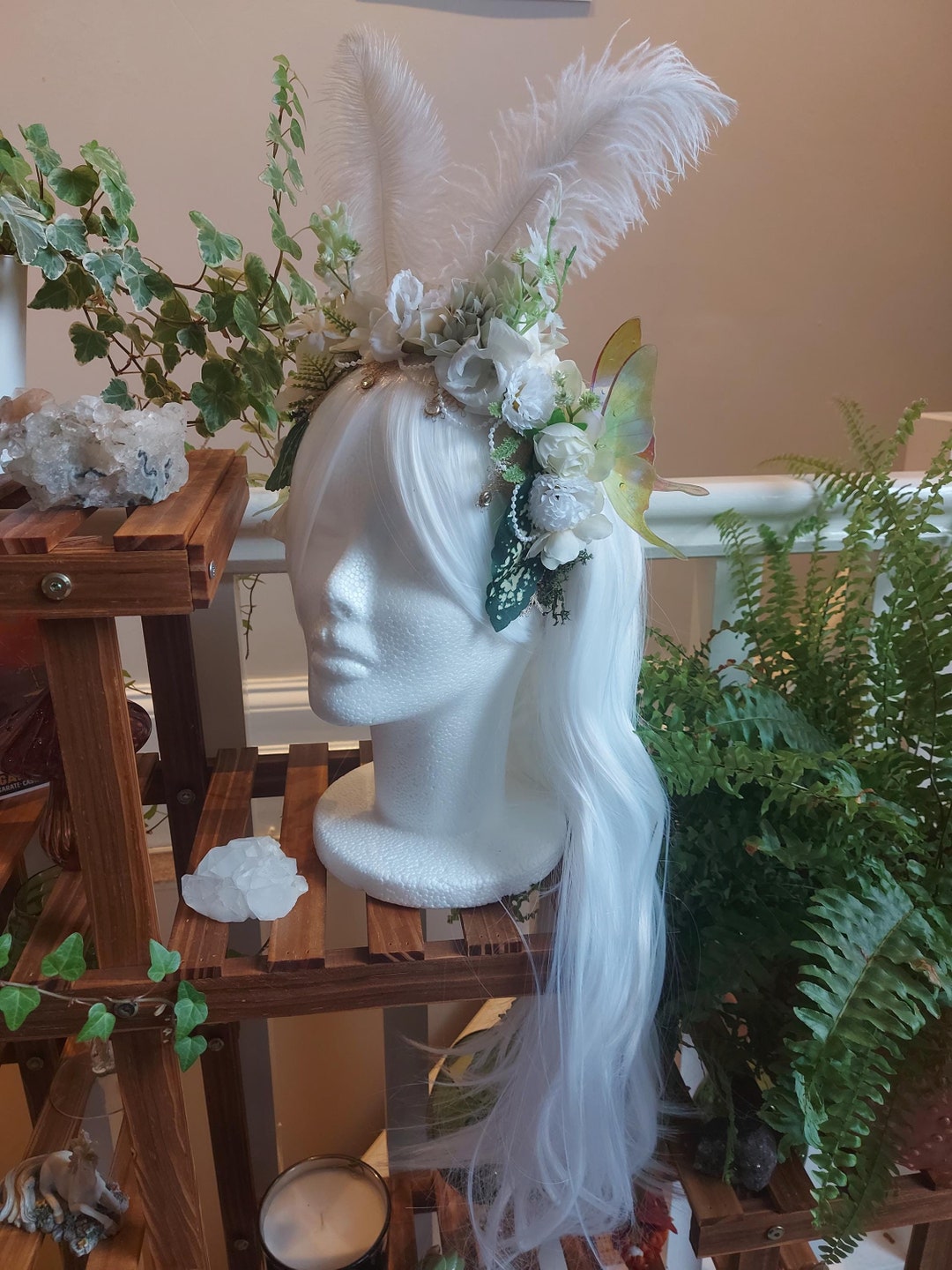 Lunar Moth Fairy Crown for Larp, Cosplay, Weddings - Etsy