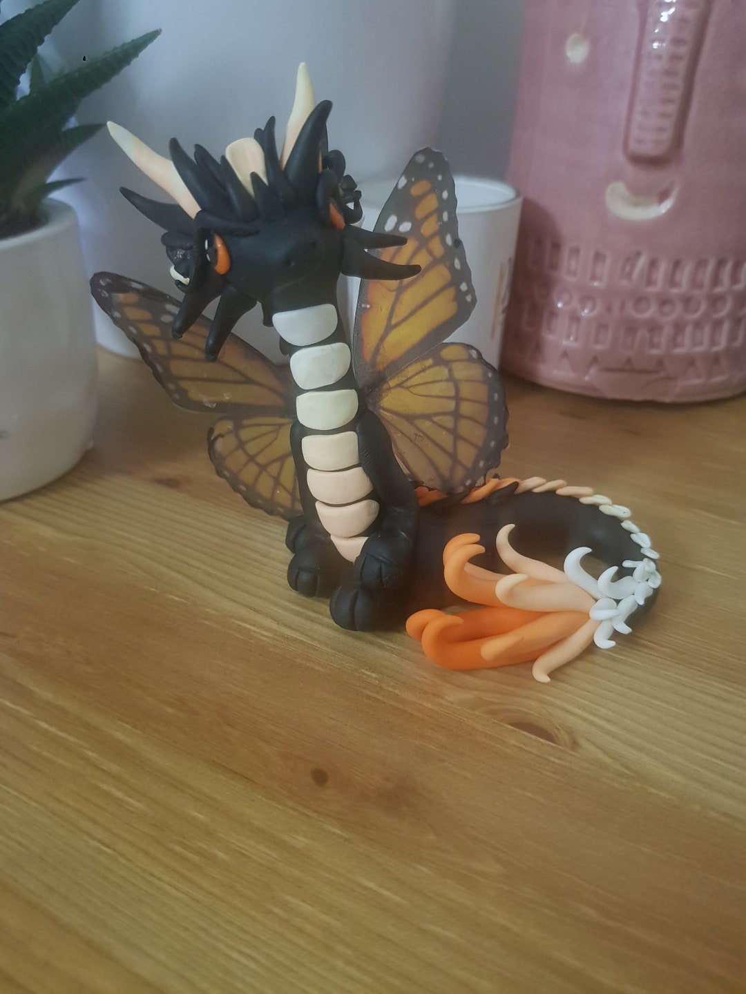 Polymer Clay Monarch Butterfly Fairy Dragon - Etsy