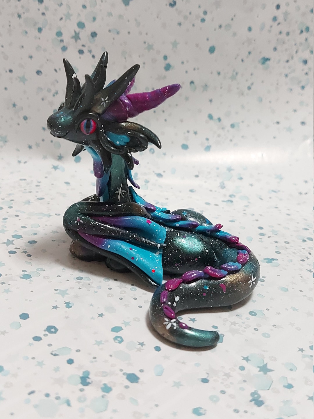 Polymer Clay Galaxy Dragon - Etsy