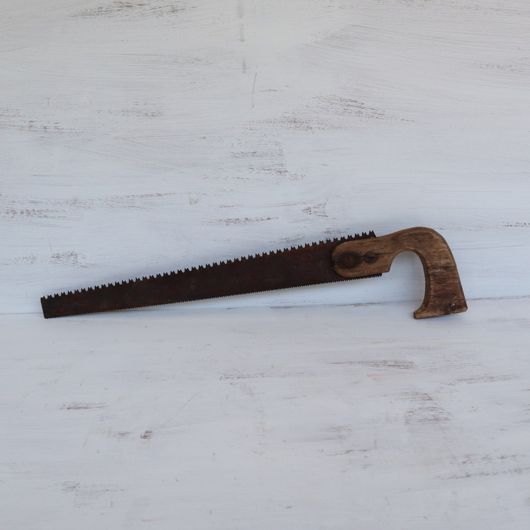 Vintage Rustic Shabby Two Sided Hand Saw - Etsy