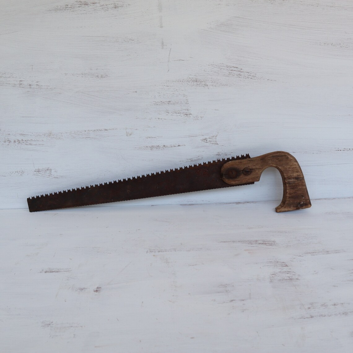 Vintage Rustic Shabby Two Sided Hand Saw - Etsy