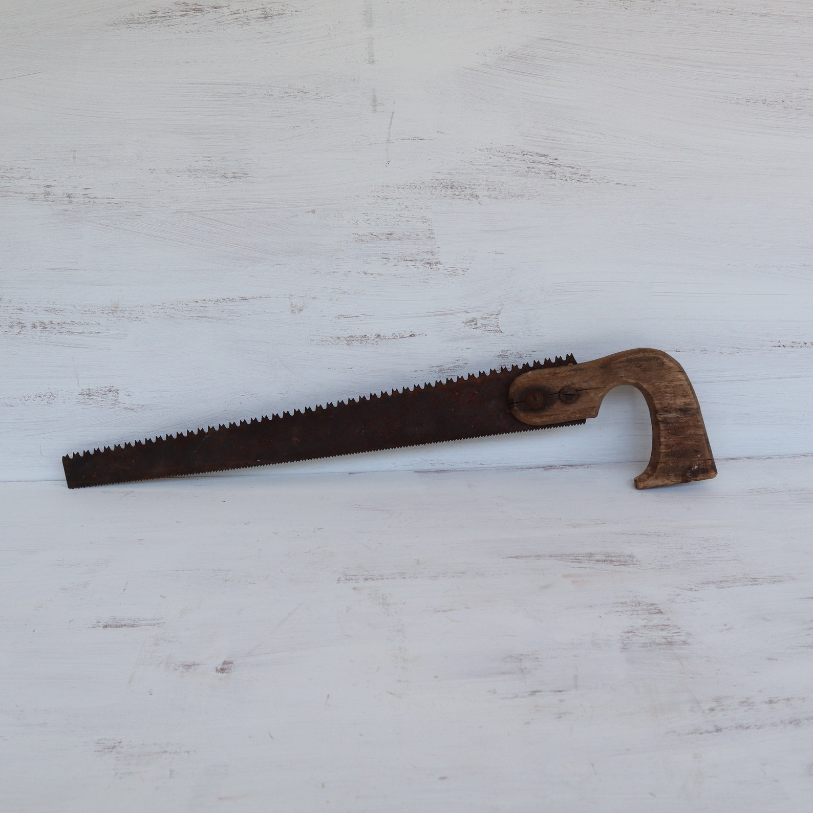 Vintage Rustic Shabby Two Sided Hand Saw - Etsy