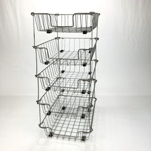 Vintage Wire Paper Sorting Trays - Set of Five Stacking Baskets - Etsy