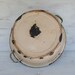 Extra Large Rustic Rusty Enamel Basin With Handles Beige With Green Rim ...