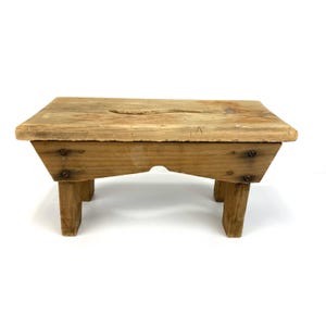 Vintage Rustic Primitive Footstool - Farmhouse Stool - Lightly ...
