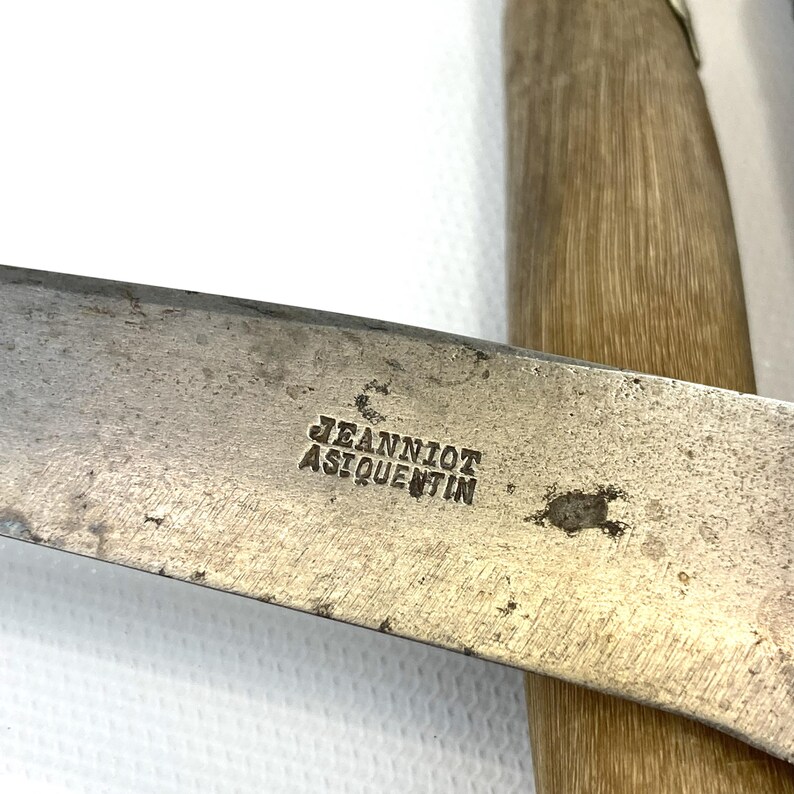 Antique French Bone-handled Carbon Steel Table Knives, Silver Ferrules ...