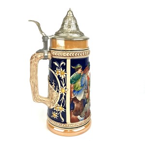 Vintage German Gerz Beer Stein Impressed Gerz Mark Tavern Scene - Etsy