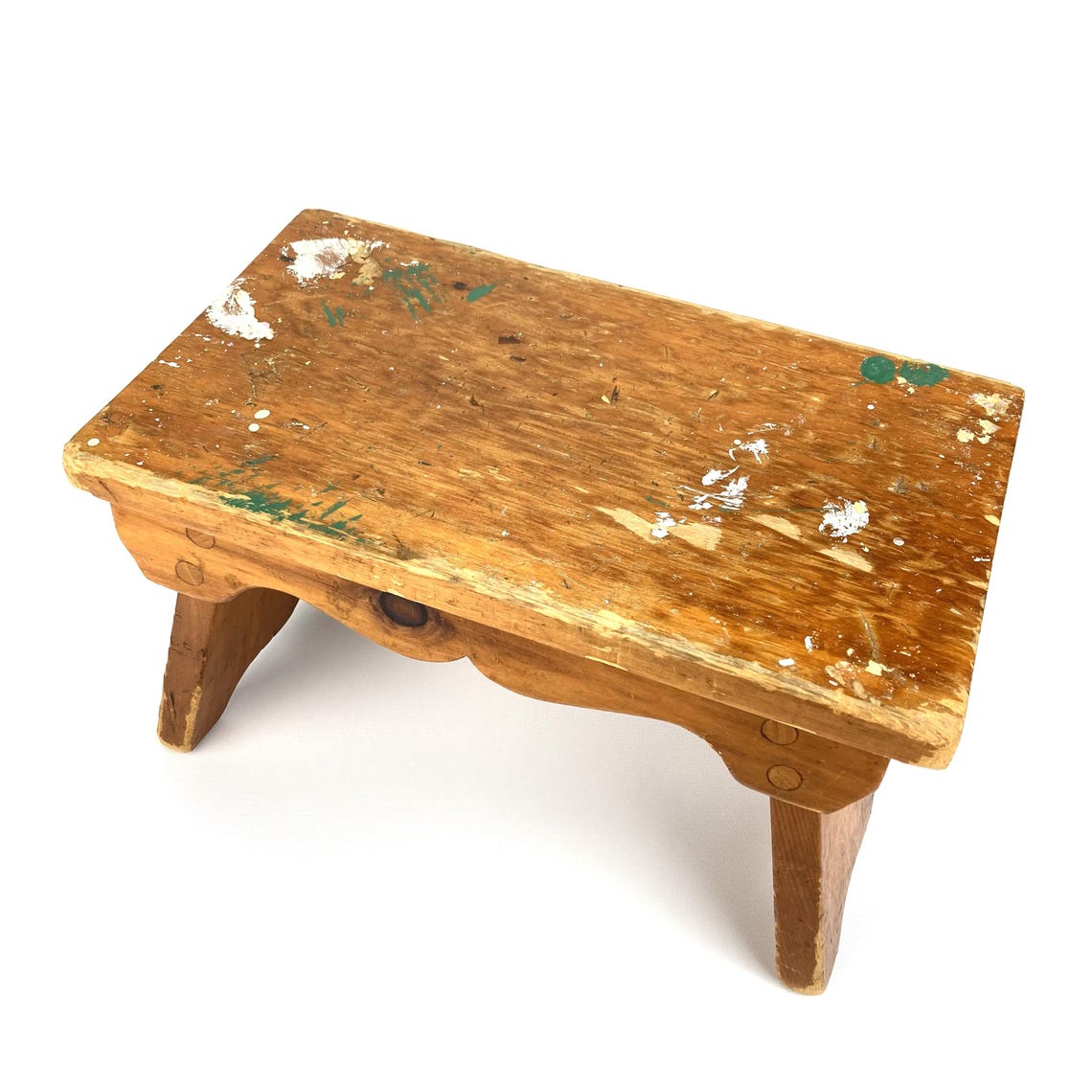 Vintage Handmade Rustic Footstool - Farmhouse Stool - Etsy
