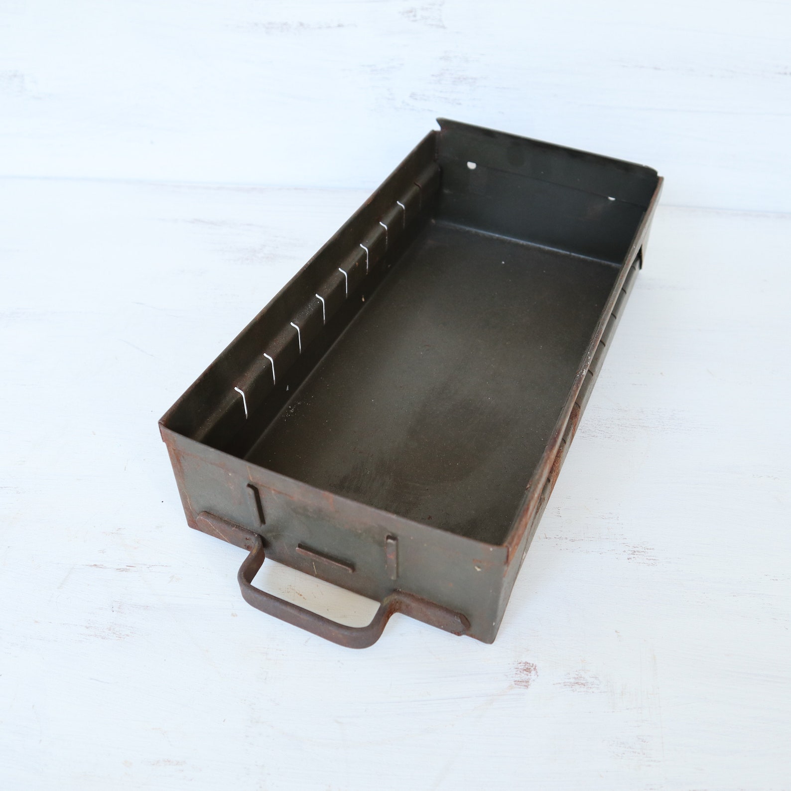 Vintage Rusty Metal File Drawer - Etsy