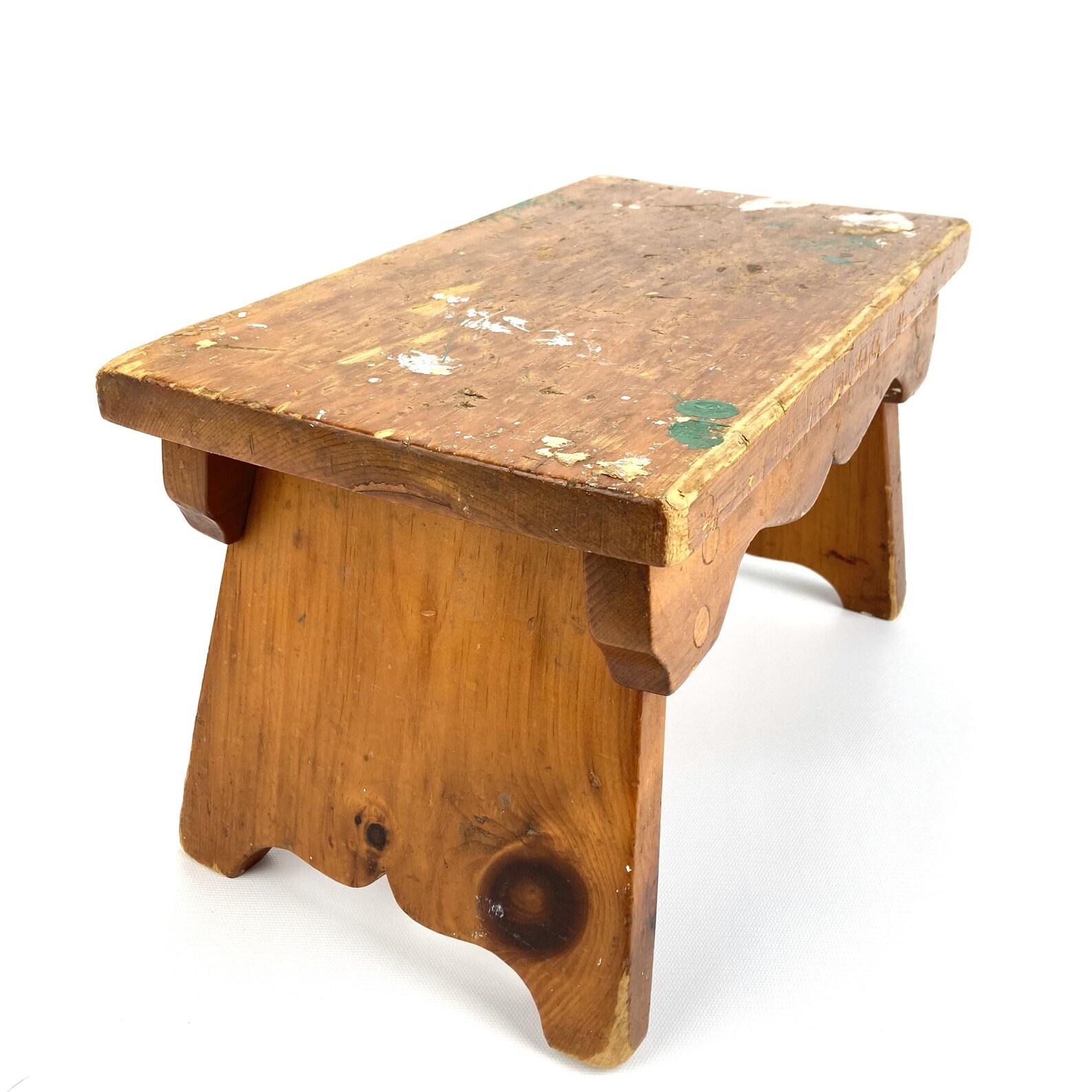 Vintage Handmade Rustic Footstool - Farmhouse Stool - Etsy
