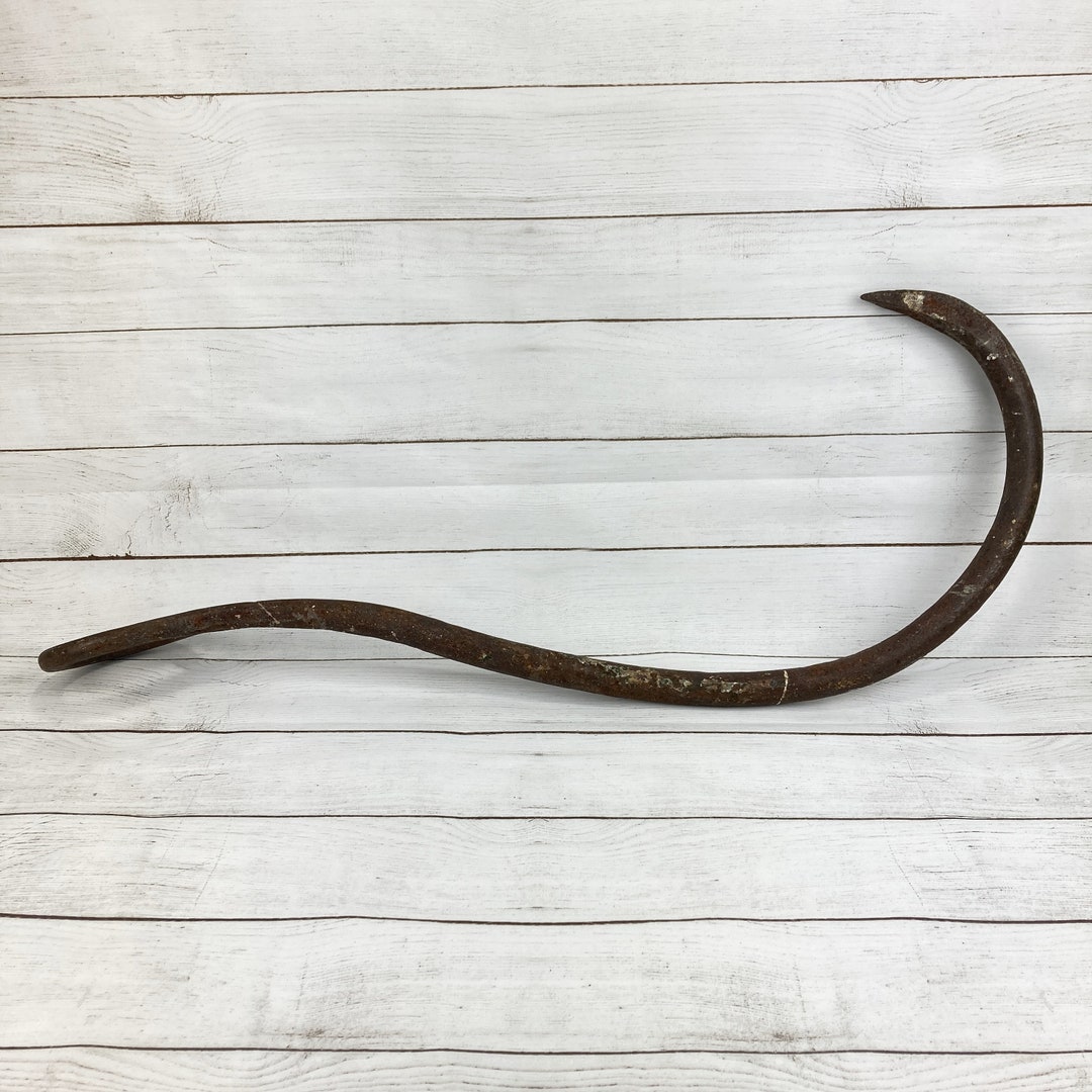 Giant 30 Inch Antique Forged Iron Meat Hook - Whale Hook - Rare - Etsy