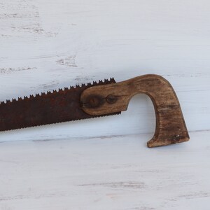 Vintage Rustic Shabby Two Sided Hand Saw - Etsy