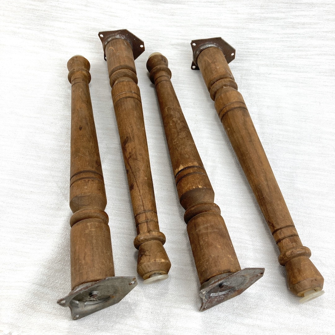 Vintage Wooden Tapered Table Legs - Set of Four 16 Inch Legs - Etsy