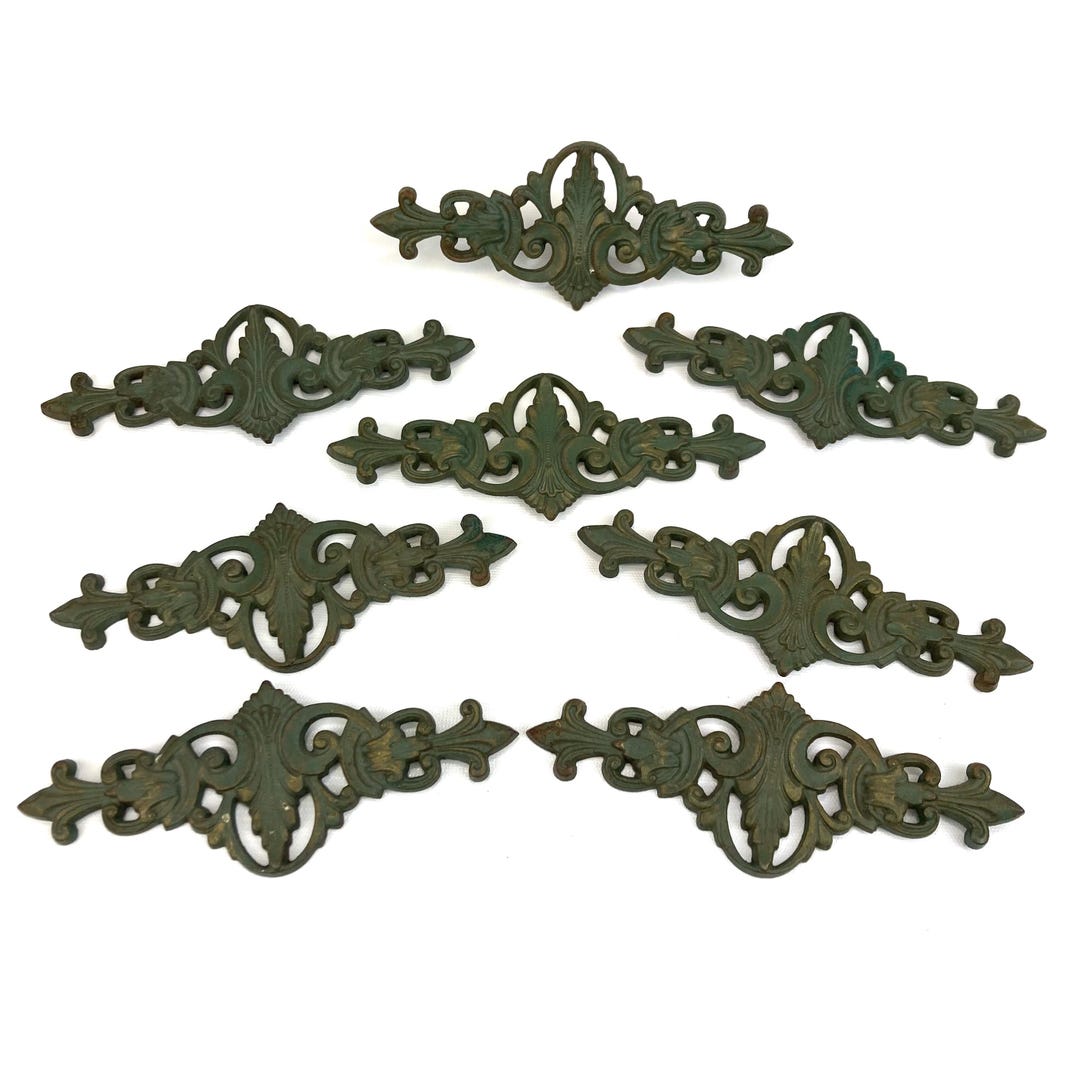 Antique Cast Iron Curtain Rod Clips - Set of Eight - Fleur De Lis - Etsy
