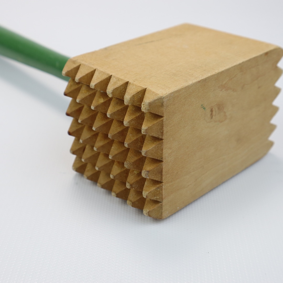 Vintage Wooden Meat Tenderizer - Kitchen Mallet - Etsy