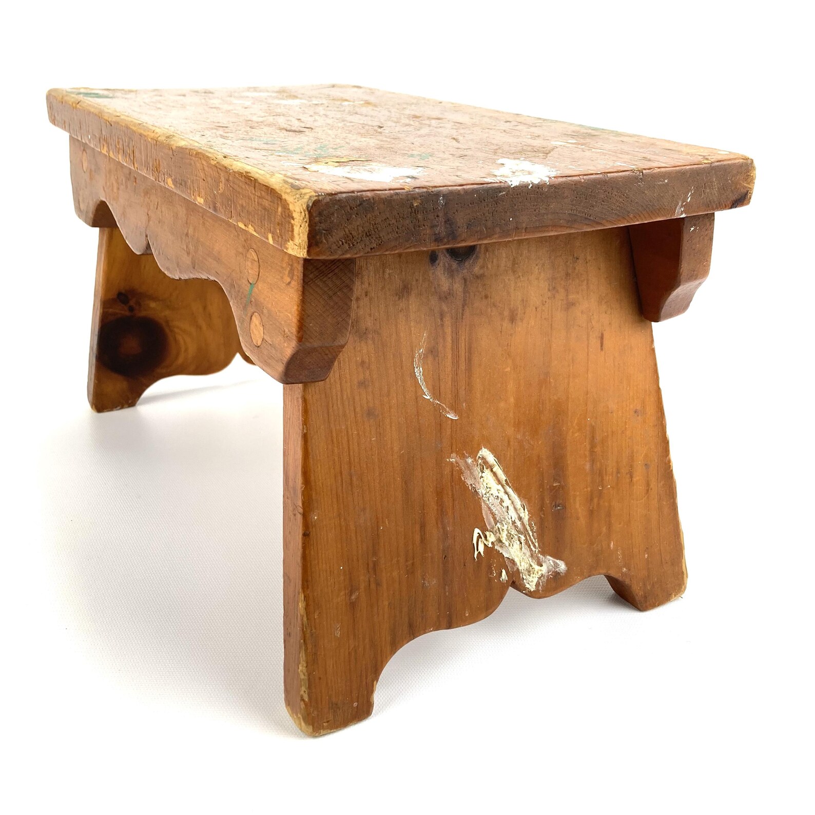 Vintage Handmade Rustic Footstool - Farmhouse Stool - Etsy