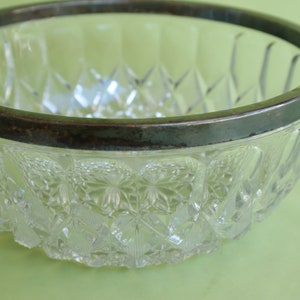 Vintage Silver Rimmed Cut Crystal Bowl 8 Inch Diameter - Etsy