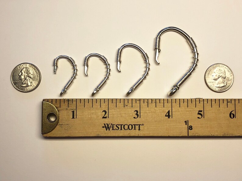 The REAL Fish HOOK HEART Necklace - Pink on Silver Hooks - Etsy