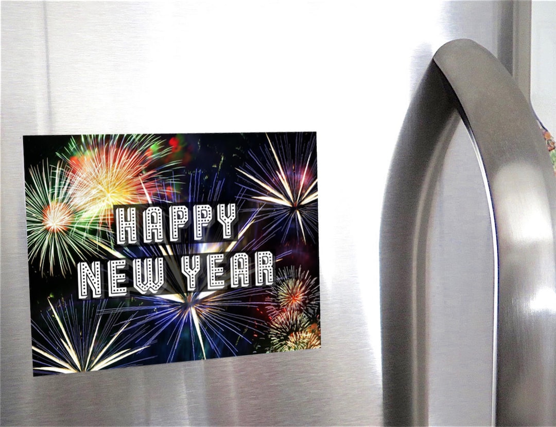 Happy New Year Magnet, Happy New Year Refrigerator Magnet, Happy New ...
