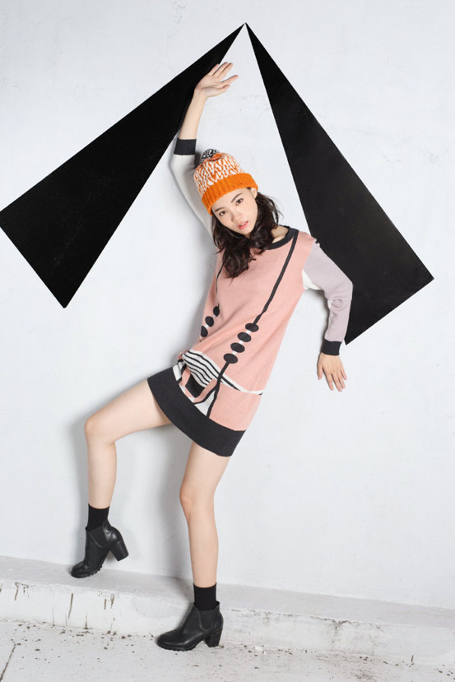 Drawbridge Long Sleeve Pink Knitted Shift Dress - Etsy