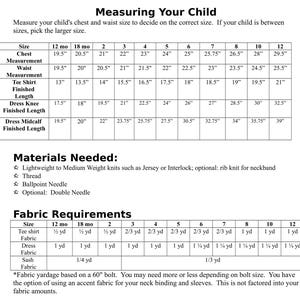 Primary Tee and Dress PDF Sewing Pattern: Kids Unisex T-shirt (12 ...