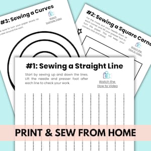 Sewing Practice Sheets: Beginner Sewing Guide (PDF Download) - Etsy