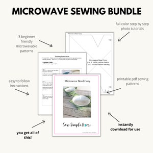 Microwave Cozy Sewing Pattern Bundle Kitchen Sewing PDF Sewing Pattern ...