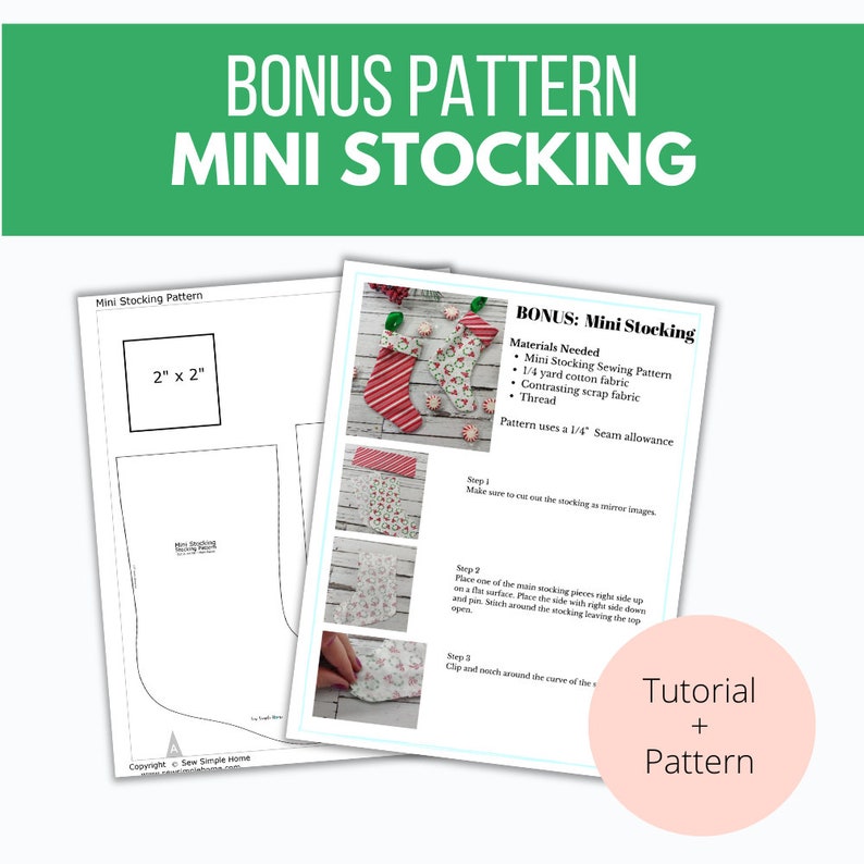 Christmas Stocking Sewing Pattern: Holiday DIY Craft (PDF Pattern) - Etsy