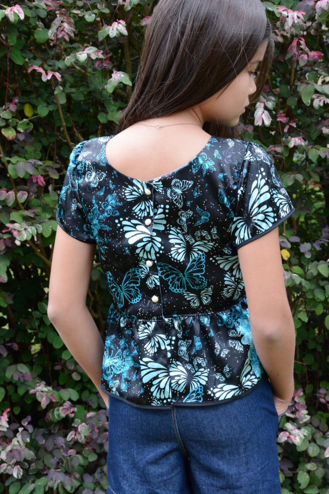 Polka Dot Peplum Top PDF Sewing Pattern Girls Shirt Pattern - Etsy