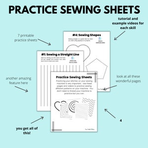 Sewing Practice Sheets: Beginner Sewing Guide (PDF Download) - Etsy