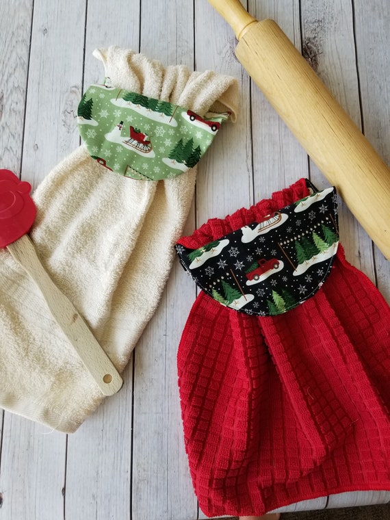Festive Hanging Towel PDF Pattern Holiday Towel Sewing Pattern Kitchen Towel Hanging Towel Pattern Etsy