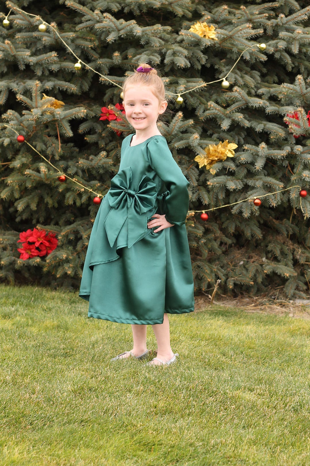 Poinsettia Party Dress PDF Sewing Pattern | Girls Dress Pattern ...
