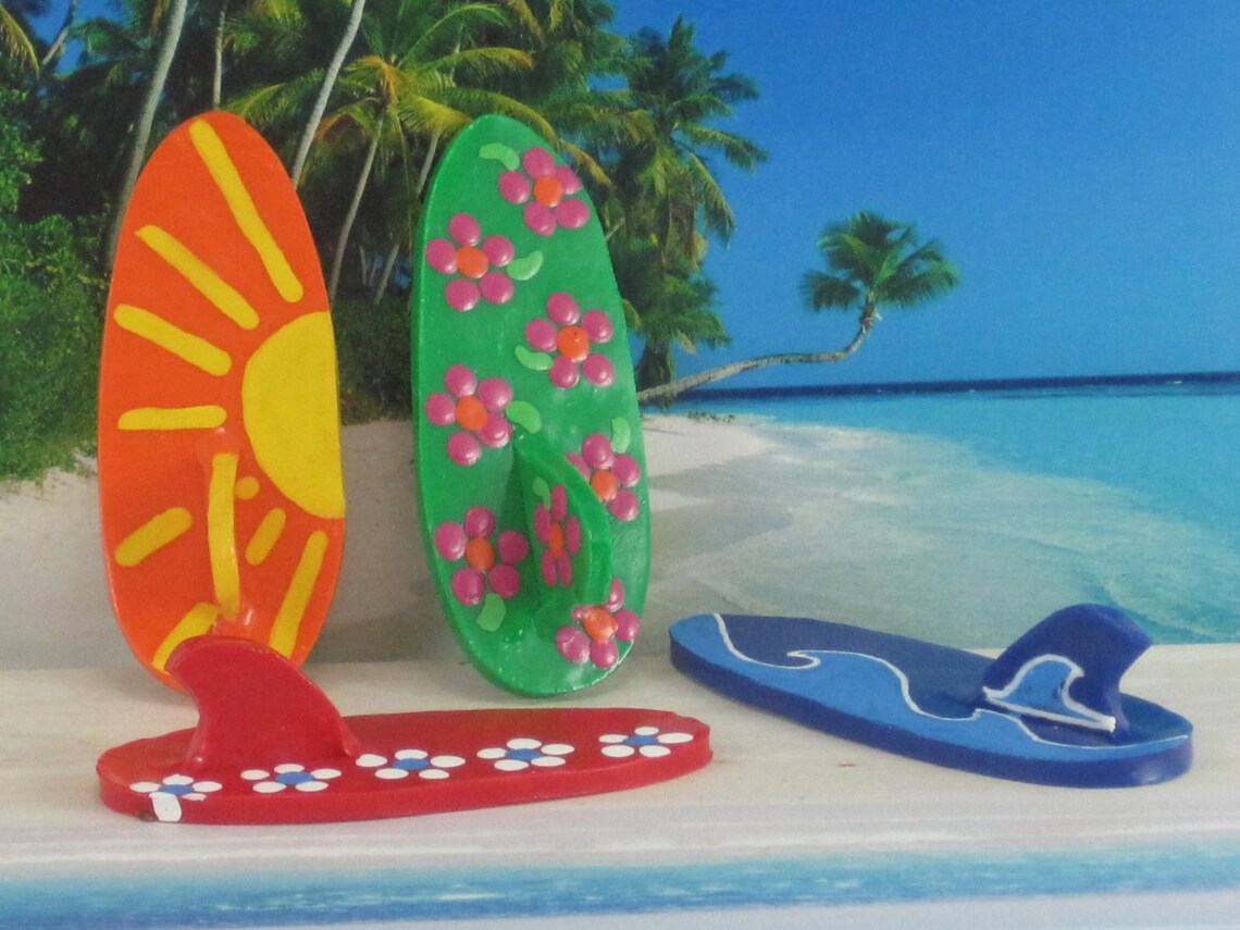 Surf Board for Fairy Garden OOAK Custom Miniature Polymer Clay - Etsy
