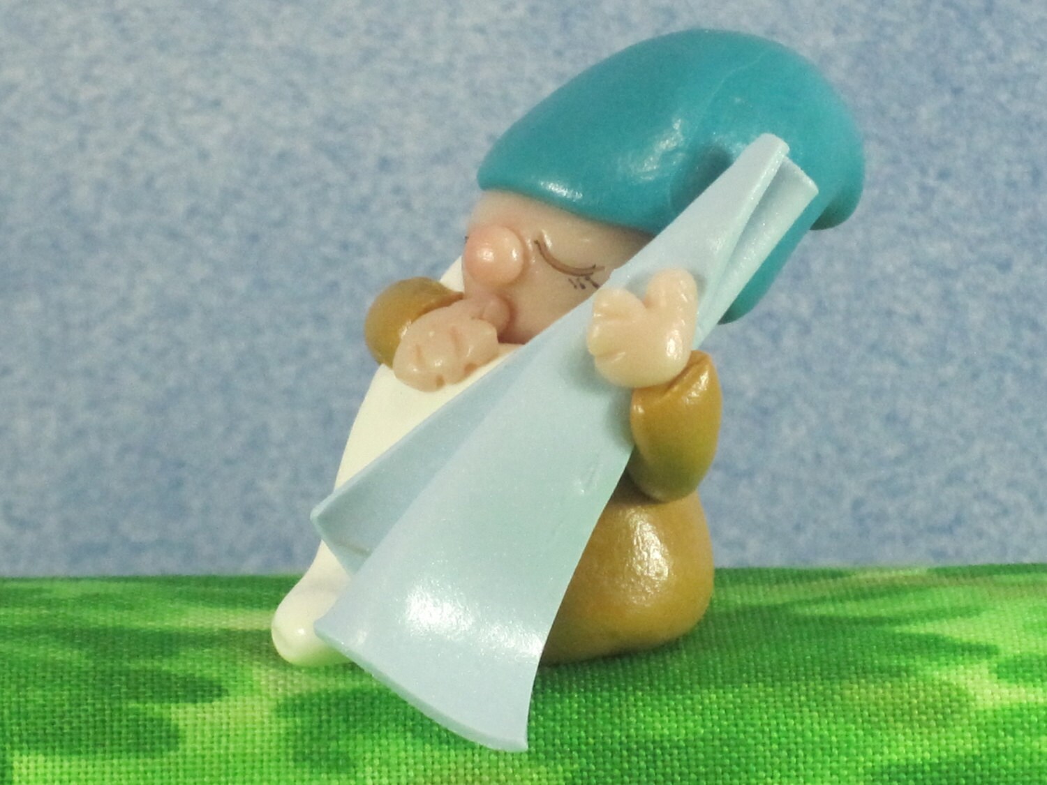 Sleepy the Dwarf for Fairy Garden OOAK Handmade Miniature | Etsy