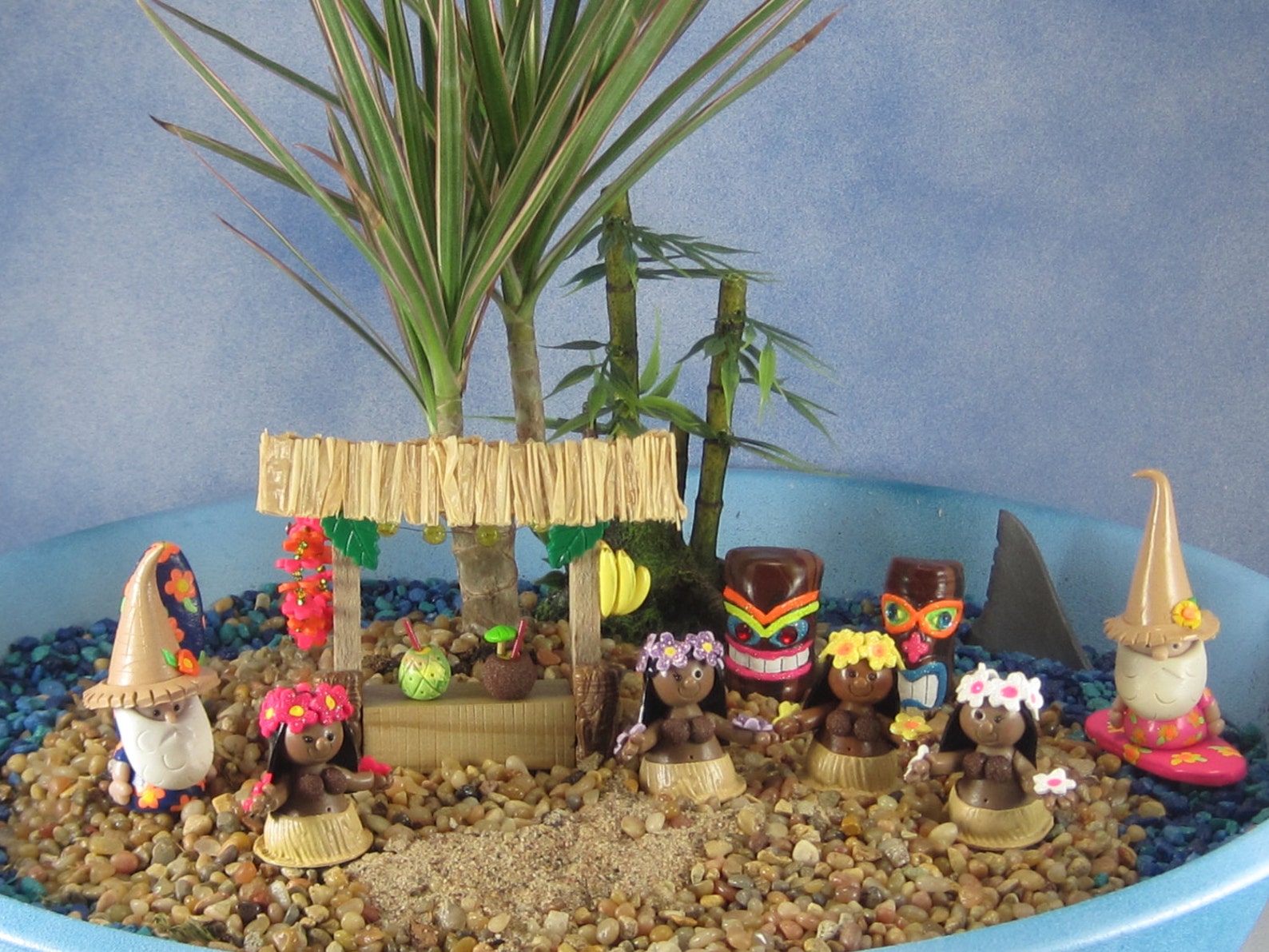 Tiki Bar for Tropical Fairy Garden or Cake Topper OOAK Handmade ...