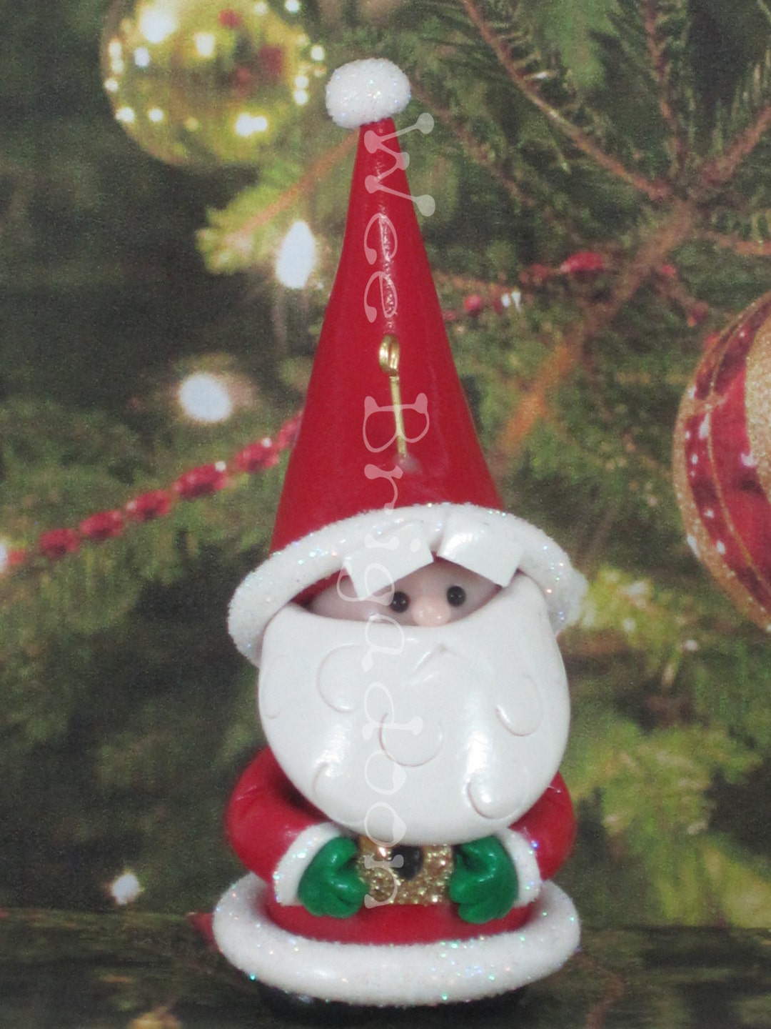 Wee Santa Claus Christmas Ornament OOAK Handmade - Etsy