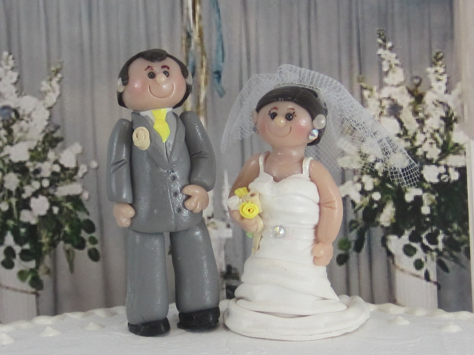 Custom Bride and Groom Wedding Cake Topper OOAK or Two Brides or Two ...