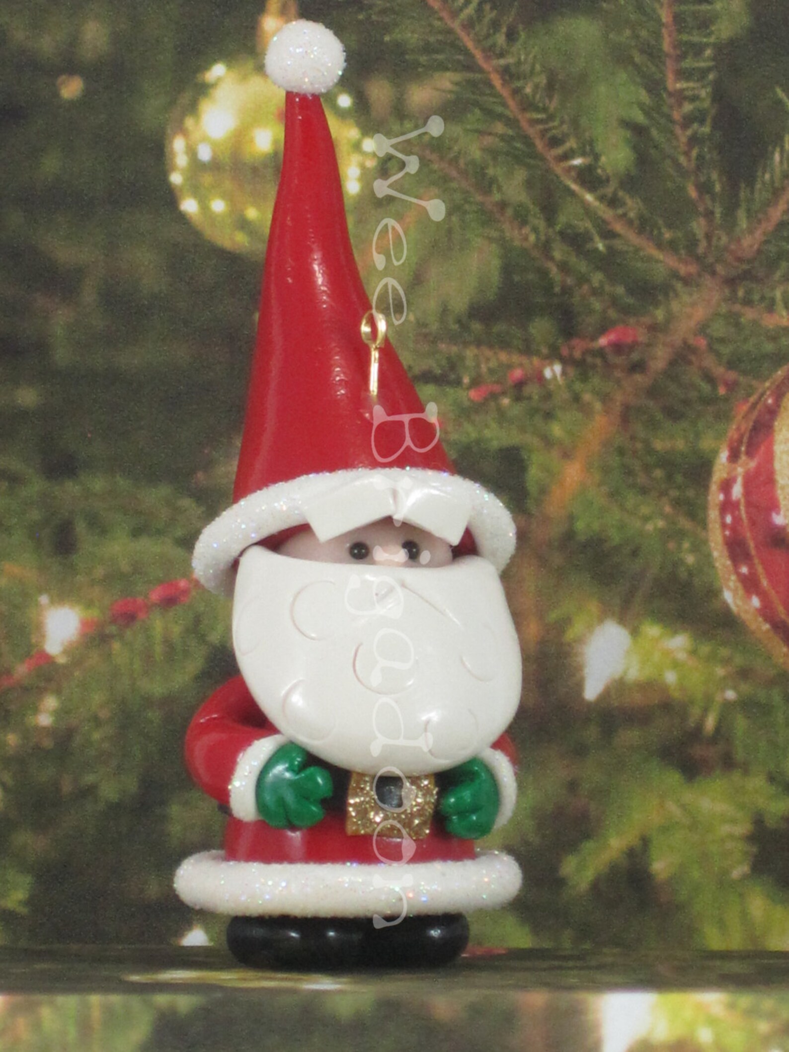 Wee Santa Claus Christmas Ornament OOAK Handmade - Etsy