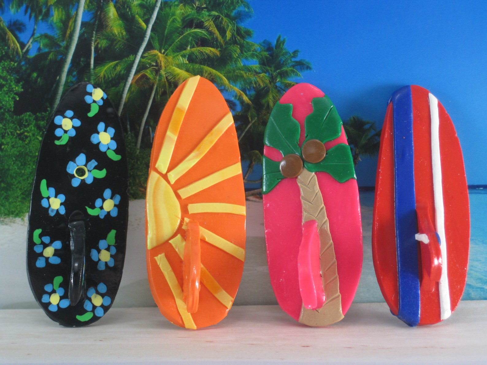 Surf Board for Fairy Garden OOAK Custom Miniature Polymer Clay - Etsy