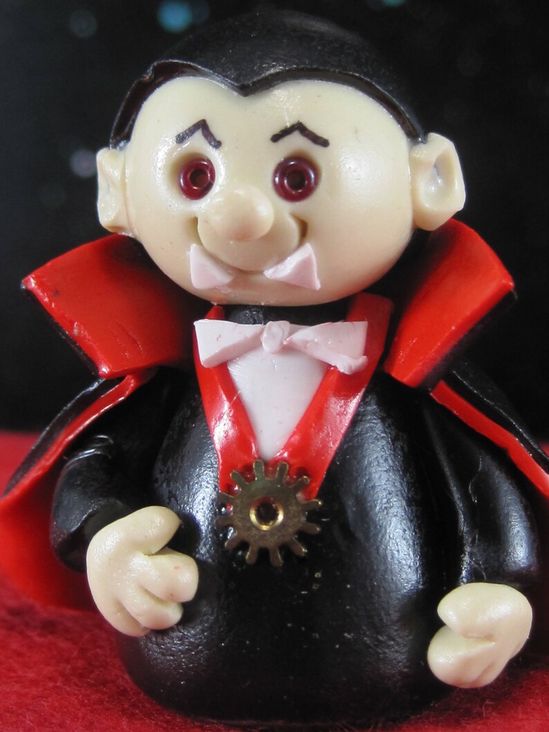 Dracula OOAK Vampire Wee Monster for Fairy Garden Cake - Etsy