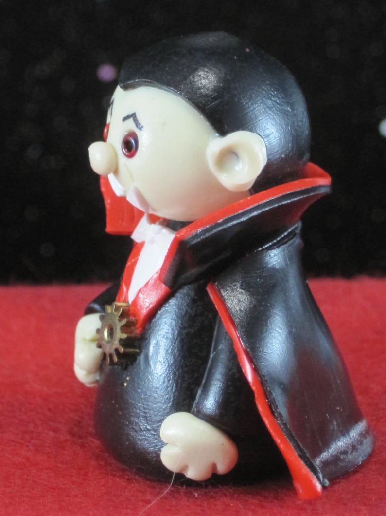Dracula OOAK Vampire Wee Monster for Fairy Garden Cake - Etsy