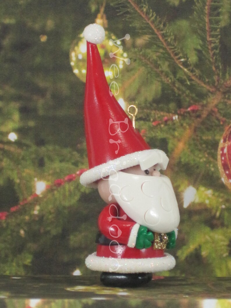 Wee Santa Claus Christmas Ornament OOAK Handmade - Etsy