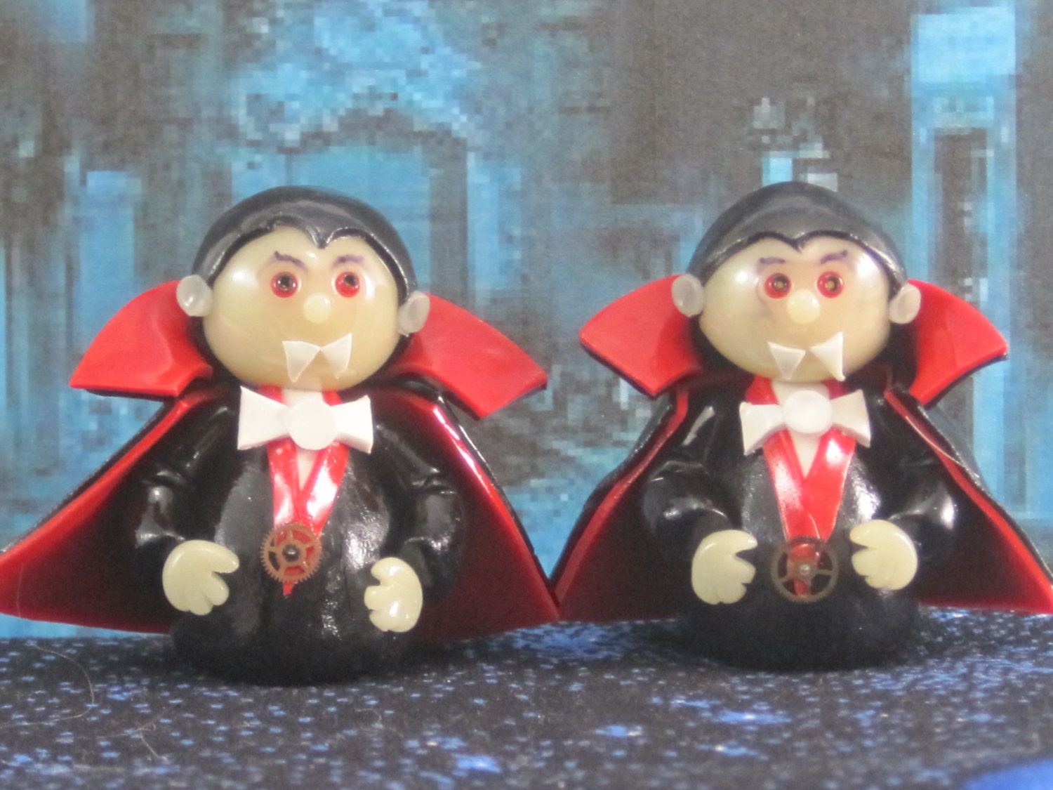 Dracula OOAK Vampire Wee Monster for Fairy Garden Cake | Etsy