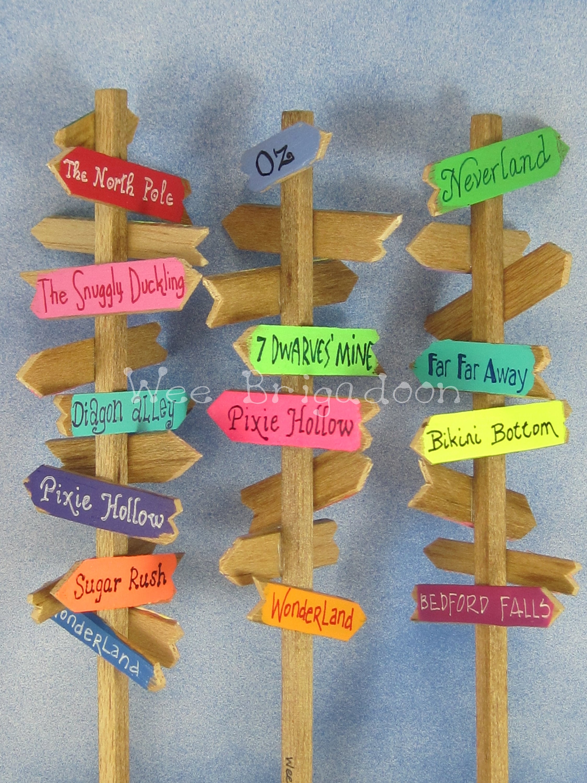 Signpost for Fairy Gardens OOAK Handmade - Etsy Canada