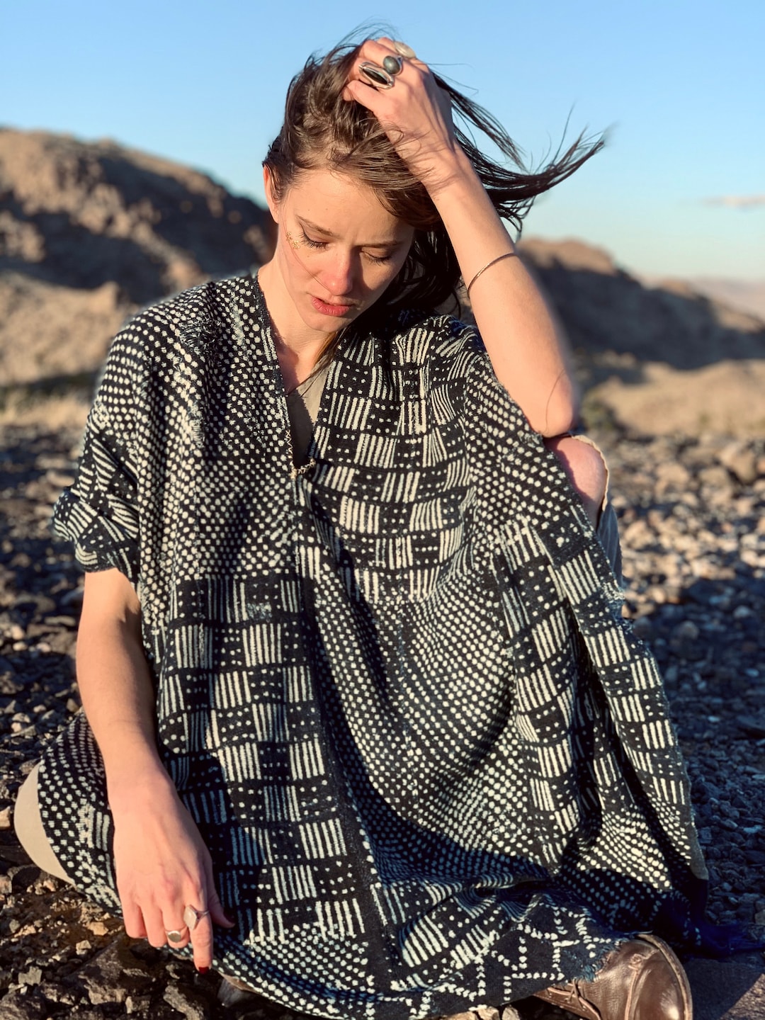 Desert Poncho - Handmade Antique African Mud Cloth (reversible) - Etsy