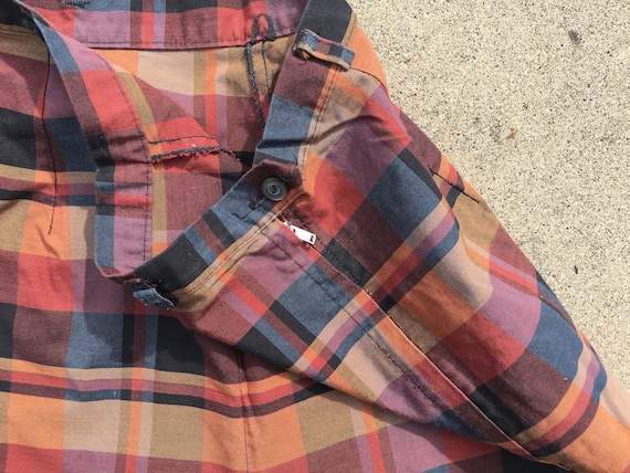 50s Side Zip Plaid Cotton Clam Diggers High Waist Fal… - Gem