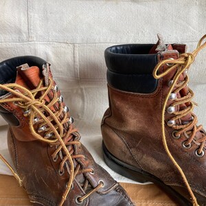 90s M 8 W 9/12 Brown Leather Red Wing Boots Moc Toe Steel Toe Ankle ...