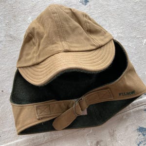 Medium Vintage Filson Wildfowl Hat Waxed Canvas Wool Lined Trapper ...