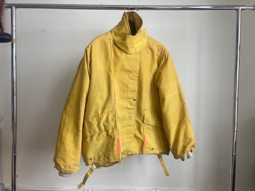 Vintage Firefighter Turnout Coat Bunker Jacket Utility Jacket Toggle ...